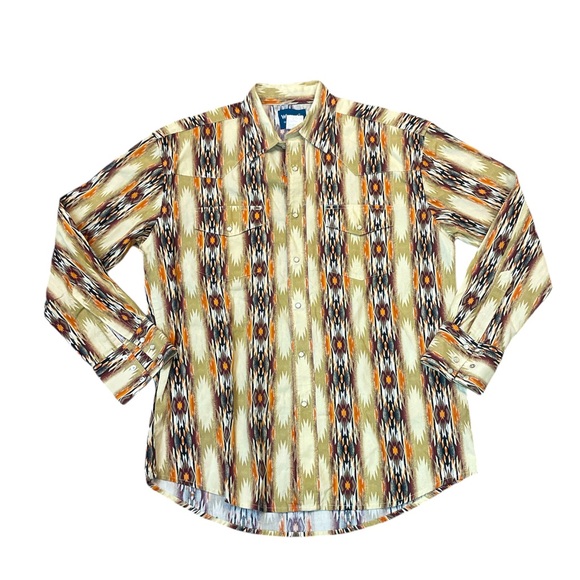 Wrangler | Shirts | Wrangler Brushpopper Vintage 9s Southwestern ...